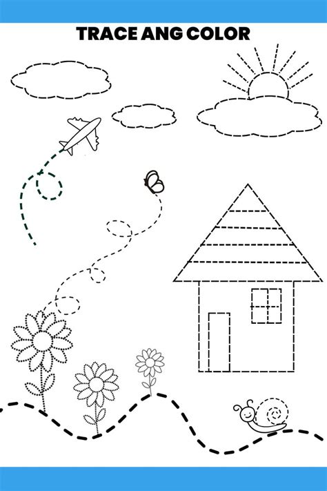 Tracing Worksheets Preschool En 2024 Apprendre Langlais Maternelle