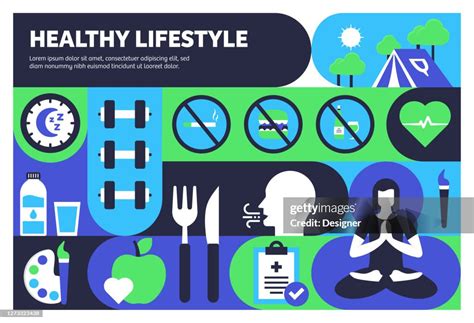Healthy Lifestyle Related Modern Flat Design Vector Illustration High Res Vector Graphic Getty