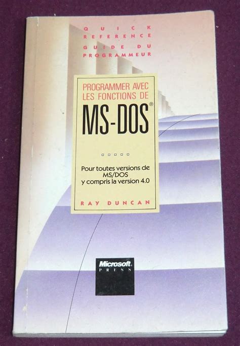 Programmer Avec Les Fonctions De MS DOS Quick Reference Guide Du