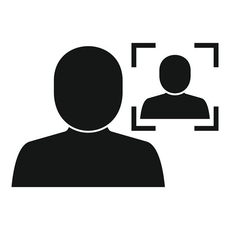 Biometric Face Authentication Icon Simple Style 14554660 Vector Art At