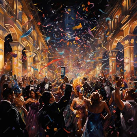 Premium Ai Image Vibrant Ballroom Filled With Elegantly Dressed