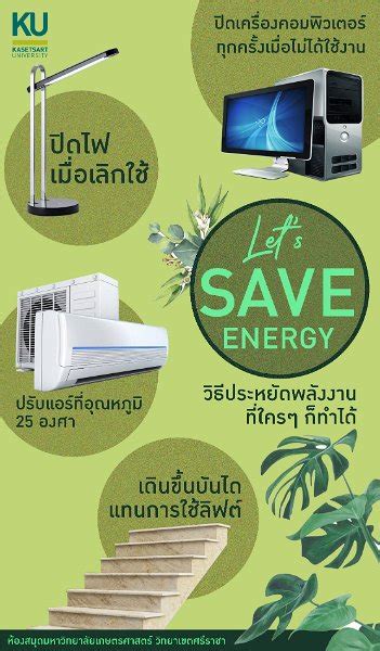โปสเตอร์รณรงค์การอนุรักษ์พลังงาน โดยห้องสมุด วิทยาเขตศรีราชา Energy1
