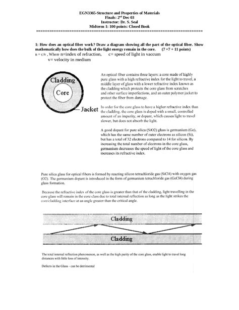 Midterm Exam 1 On Structure And Properties Of Materials Egn 3365 Docsity