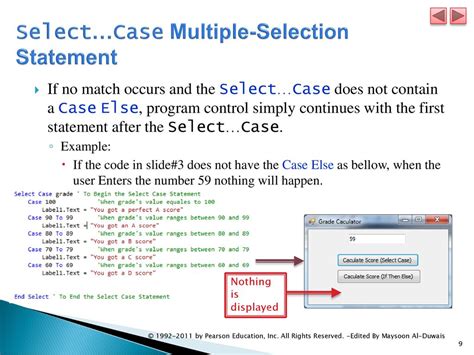 Chapter 4 Selectcase Multiple Selection Statement And Logical Operators