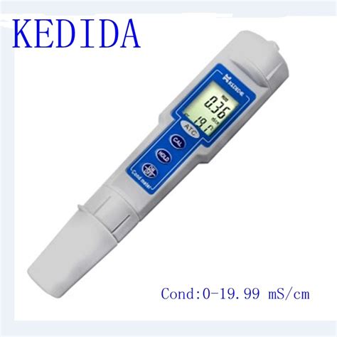 Ph Meters Tools Waterproof Digital Conductivity Meter 0~1999mscm Atc