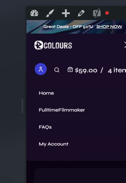 Cart And My Account Not Works On Mobile If We Set Dropdown As Customise