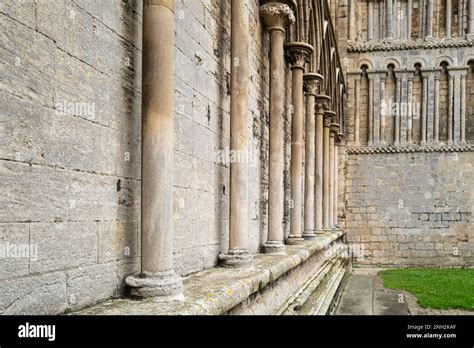 Magnificent Stone Work Columns And Outside Wall Features Of A Landmark
