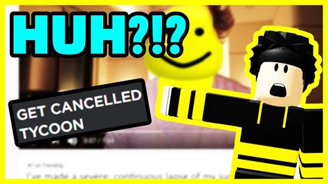 I Got Cancelled In A Roblox Game Youtube