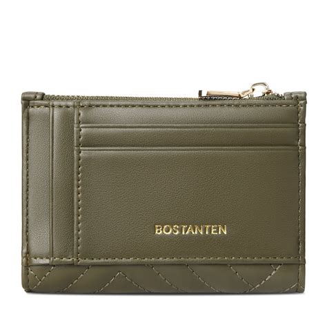 Slim Bifold Leather Wallet For Women Rfid Blocking Bostanten