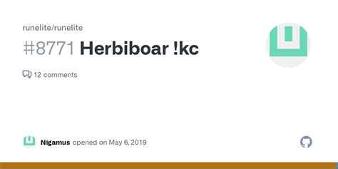 Herbiboar Kc · Issue 8771 · Runeliterunelite · Github