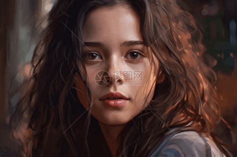 女子肖像画插画图片下载 正版图片600130465 摄图网