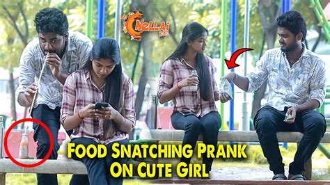 Food Snatching Prank On Cute Girl Pranks In India 2022 Nellai360
