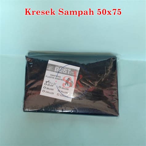 Jual Kantong Plastik Kresek Sampah Hitam Trash Bag UK 50x75 Shopee