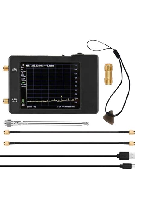 100khz 350mhz 2 8 Inch Handheld Two Inputs Tiny Spectrum Analyzer Touch