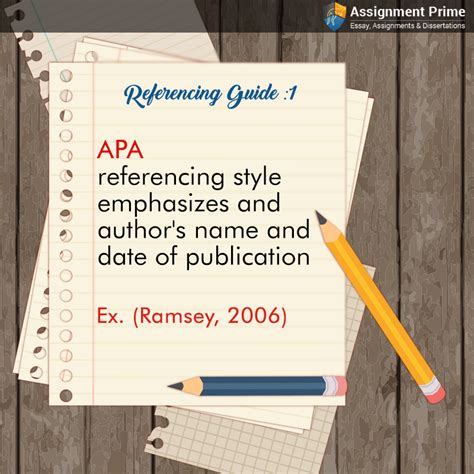 Referencingguide 1 Apa Is An Author Date System So The Author
