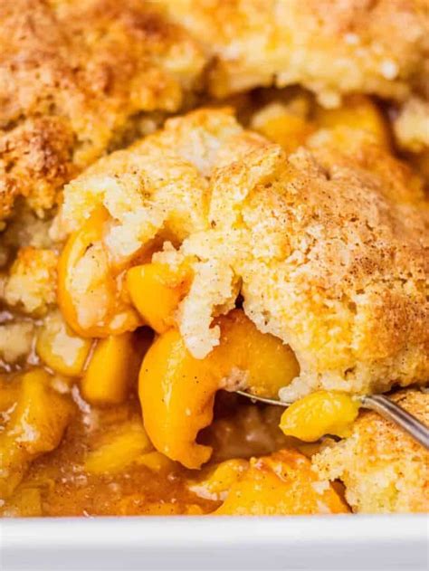 Canned Peach Cobbler Recipe Baking With Butter