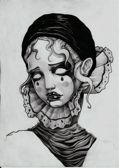 Scary Girl Clowns Drawings