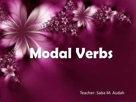 Ppt Modal Verbs Powerpoint Presentation Free Download Id6517524