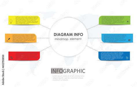 Bussiness Diagram Circular Layout Chart Project Timeline Diagram With 6