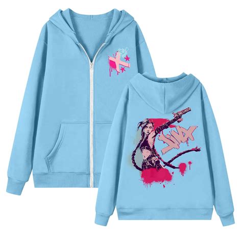 Arcane Jinx Womens Zip Up Hoodies Satin Lined Hoodies Oversized