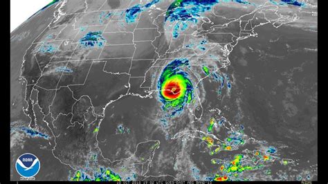 Satellite Imagery Of Hurricane Michael Youtube