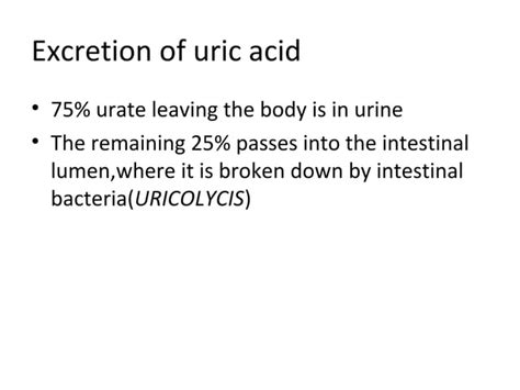 Disorders Of Purine Metabolism Ppt