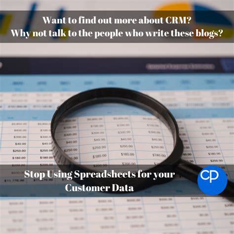 Stop Using Spreadsheets Collier Pickard Crm Cx And Workflow Management