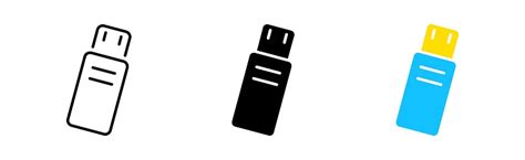 플래시 드라이브 아이콘입니다 문서 관리 액세스 잠금 폴더 백업 파일 계산기 회계 데이터베이스 기어 전화 가제트 개념 벡터 선