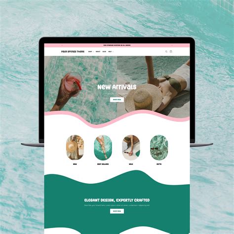 Shopify Theme Minimalist Aesthetic Luxury Website Design Elegant Boutique Store Editable