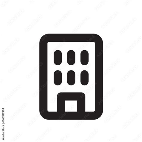 ビル アイコン（線の太さ三種） Stock Vector Adobe Stock