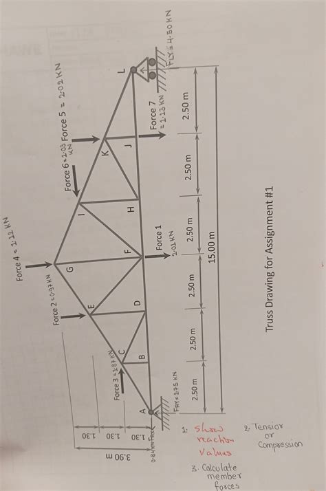 Solved Truss Drawing For Assignment Chegg