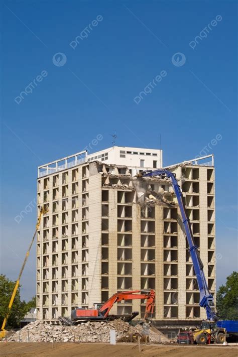 건물 철거 풀다운 공사 사진 배경 및 무료 다운로드를위한 그림 Pngtree