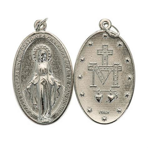Medaglia Miracolosa Ovale Metallo Argentato H Mm Vendita Online Su HOLYART