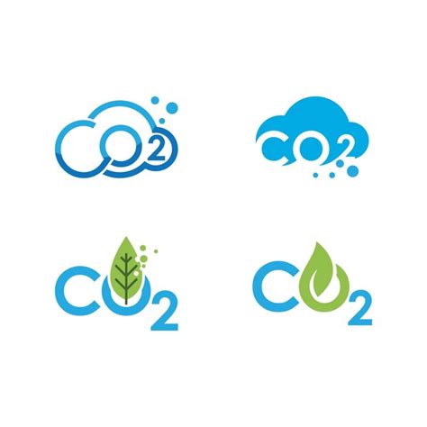 Co2 Dioxyde De Carbone Vecteur Premium