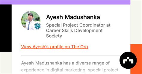 Ayesh Madushanka Special Project Coordinator At Career Skills Development Society The Org