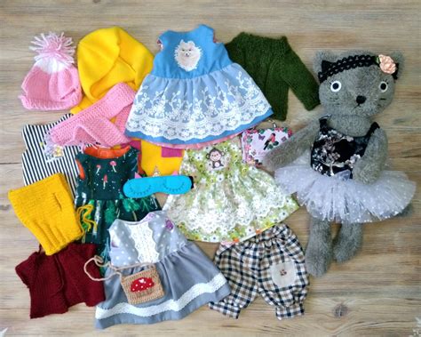 Котёнок с одеждой кошка кукла с одеждой кукла с гардеробом кот заказать на Ярмарке