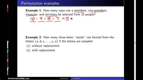 Permutations Example 1 Youtube