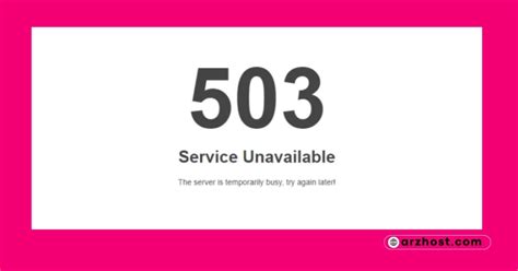 How To Fix The Error 503 Service Temporarily Unavailable