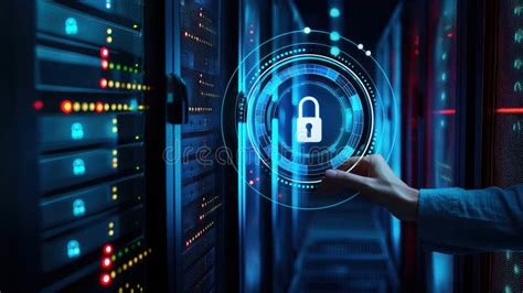 Secure Digital Information Protected By Password Lock On Hud Computer