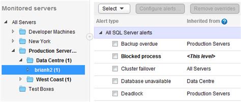 Organizing Monitored Servers Into Groups Sql Monitor 7 Product Documentation