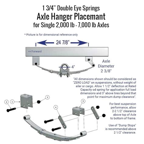 Boat Trailer Leaf Spring Kit Trailer Leaf Spring Double Eye 1250 X 12