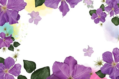 Premium Photo Climatis Purple Flowers Closeupon The Background Of