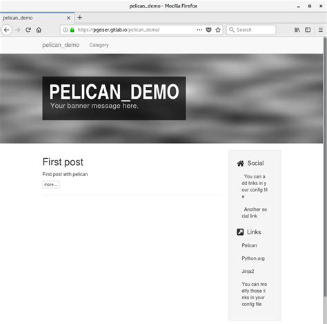 Static Website Using Pelican Hosting On Gitlab PGeiser Com