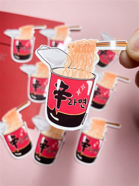 Ramen Sticker Shin Ramen Sticker Korean Food Asian Food Etsy