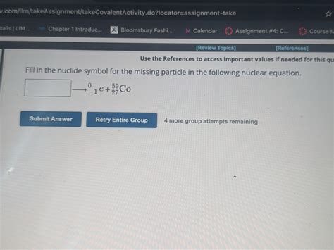 Fill In The Nuclide Symbol For The Missing Studyx