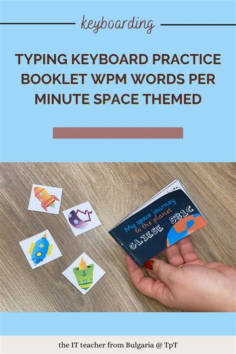Typing Keyboard Practice Booklet Wpm Words Per Minute Space Themed