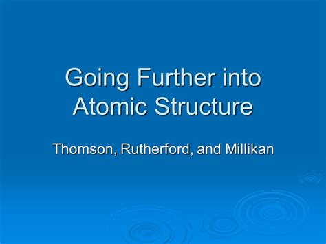 Millikan Atomic Model