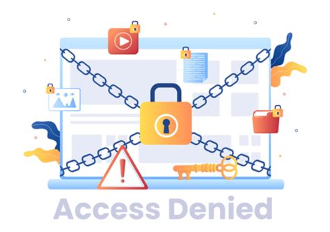 Login Access Denied Vector Illustration Security Login Computer Png