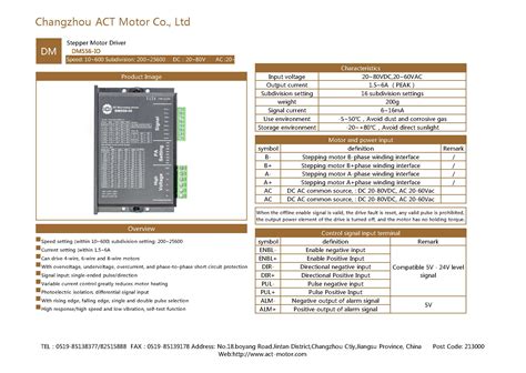 China Dm556 Io Stepper Motor Driver Io And Pulse Control Manufacturer