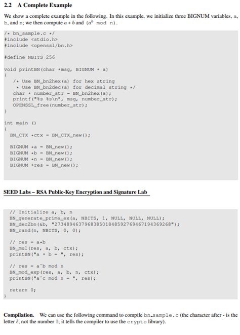 A Complete Example Seed Labs Rsa Chegg